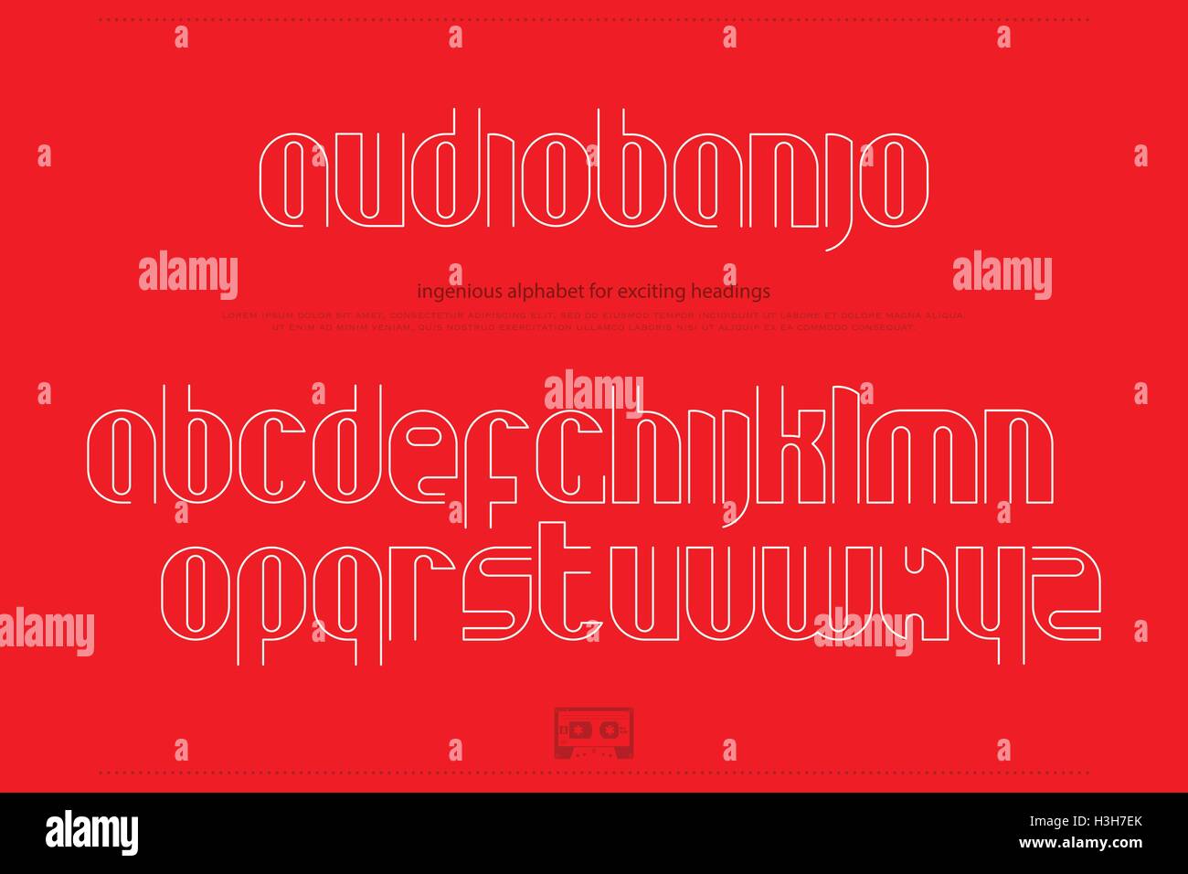 Outline alphabet Stock Vector Images - Alamy