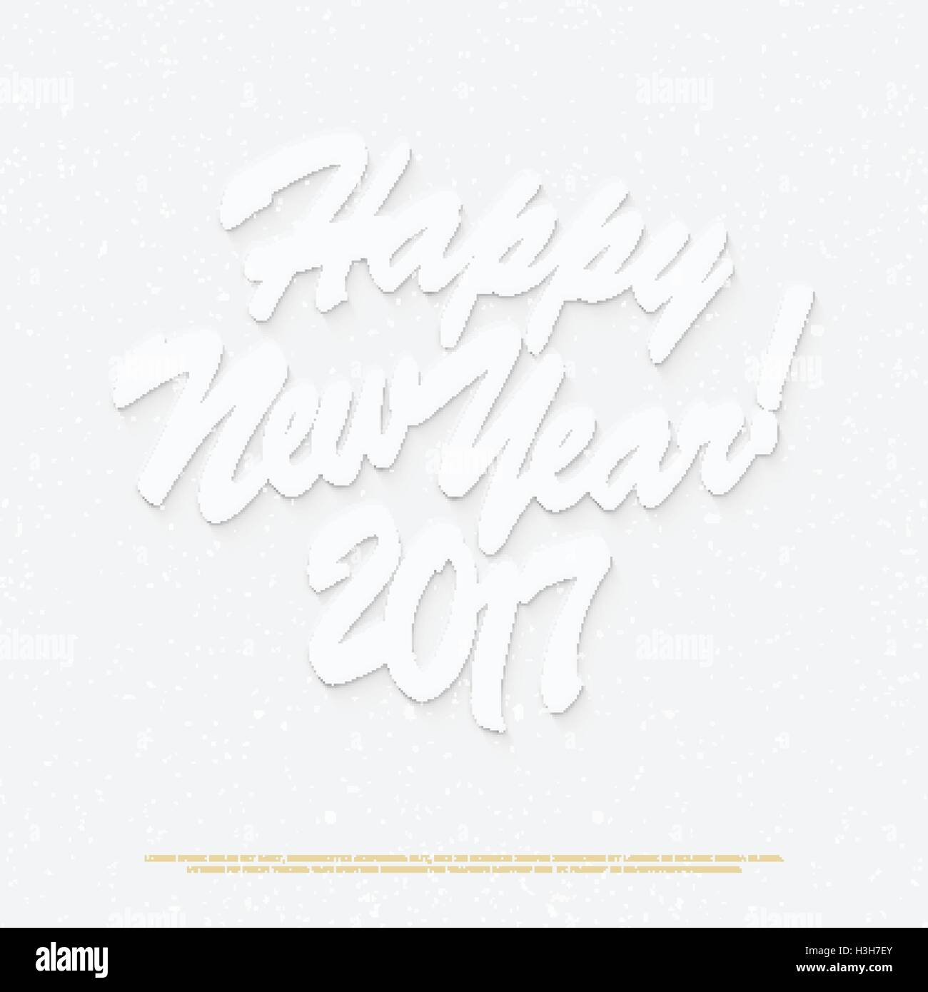 Happy New 2017 Year lettering on white paper texture. vector, holidays ...