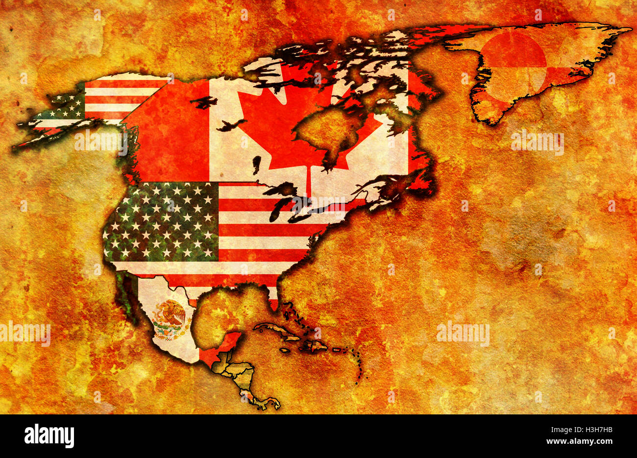 Nafta map hi-res stock photography and images - Alamy
