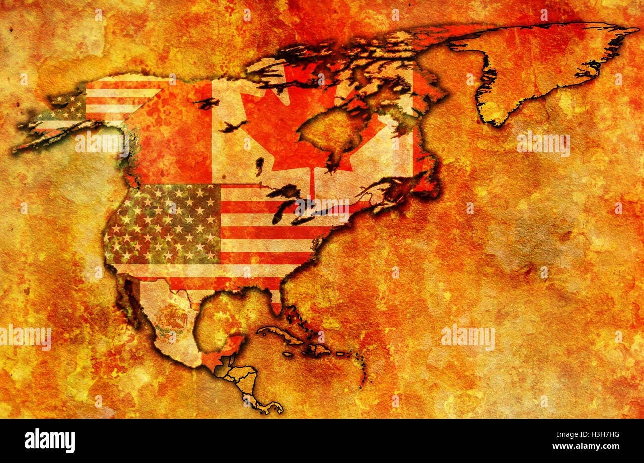 Nafta map hi-res stock photography and images - Alamy