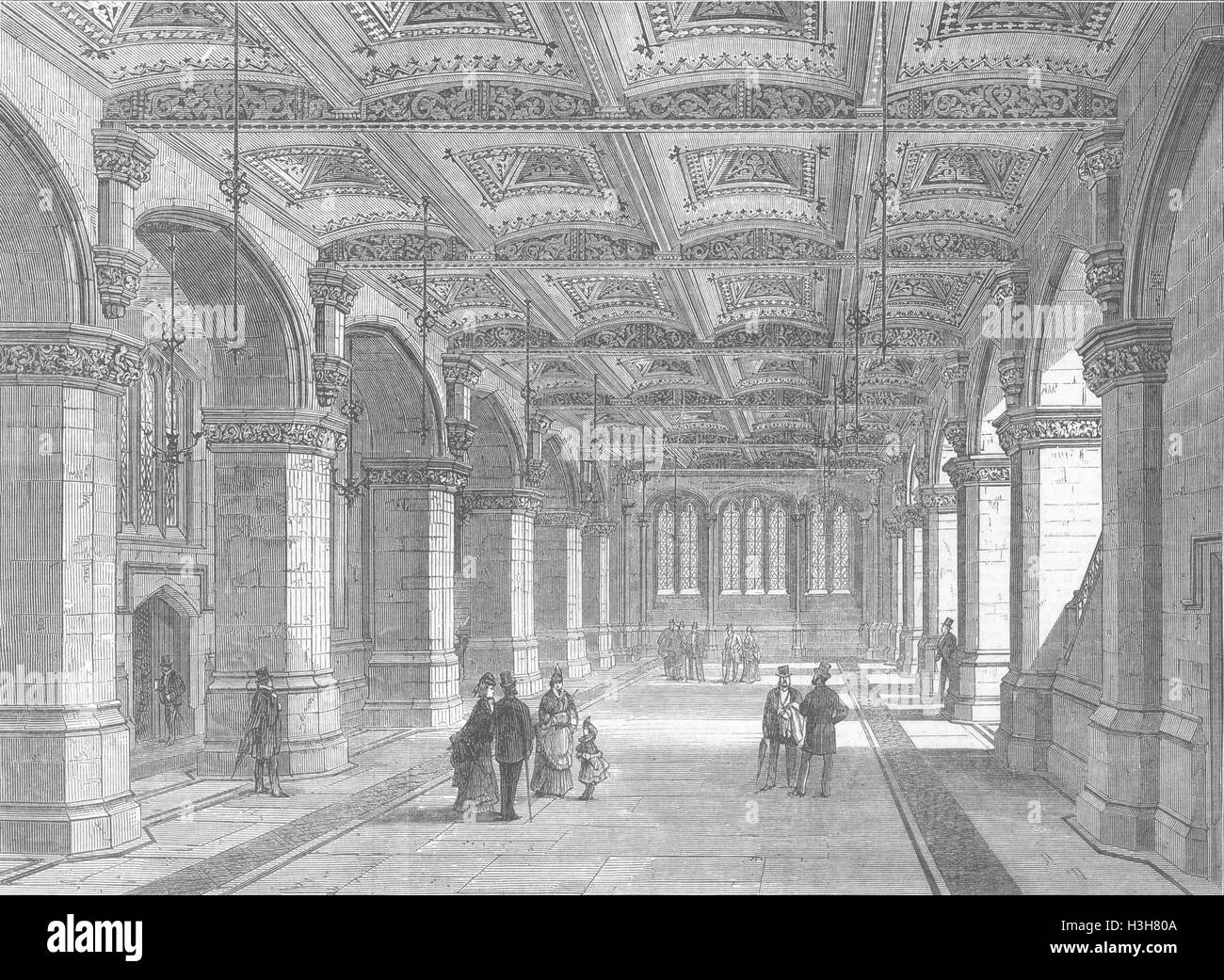LONDON The new city museum, Guildhall 1872. Illustrated London News ...