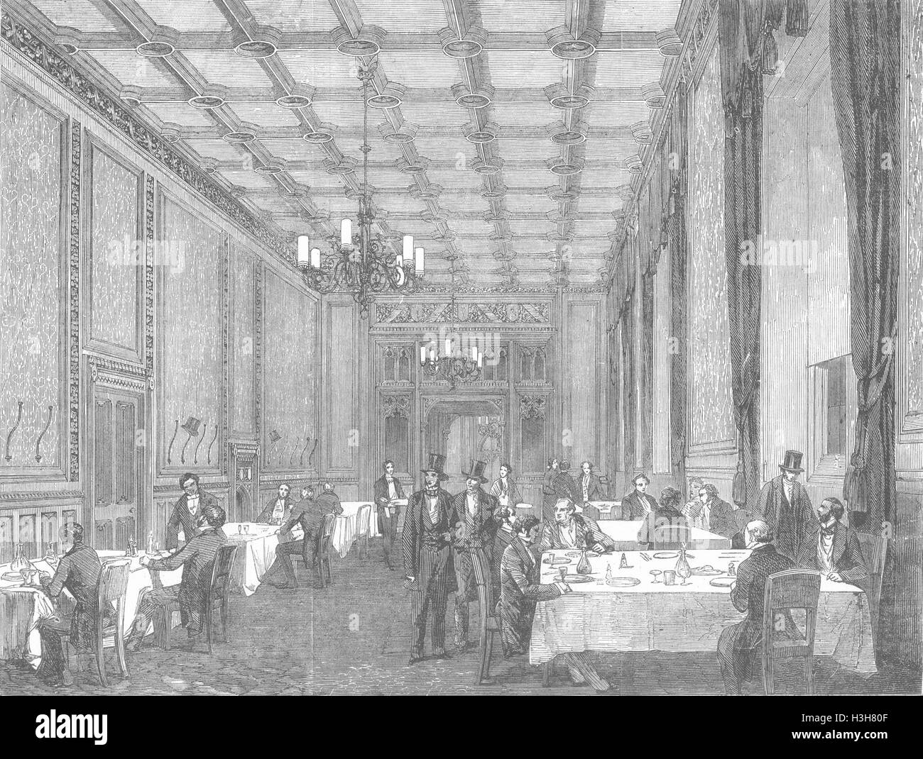 LONDON Westminster Refreshment-Room, Commons 1853. Illustrated London ...