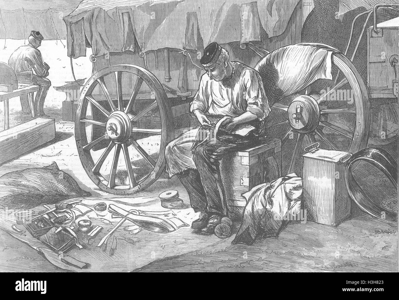 Saddler 19th century hi-res stock photography and images - Alamy