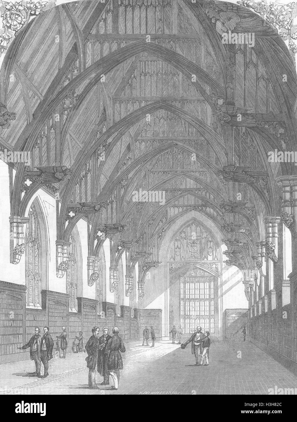 LONDON The new Middle-Temple Library 1861. Illustrated London News ...