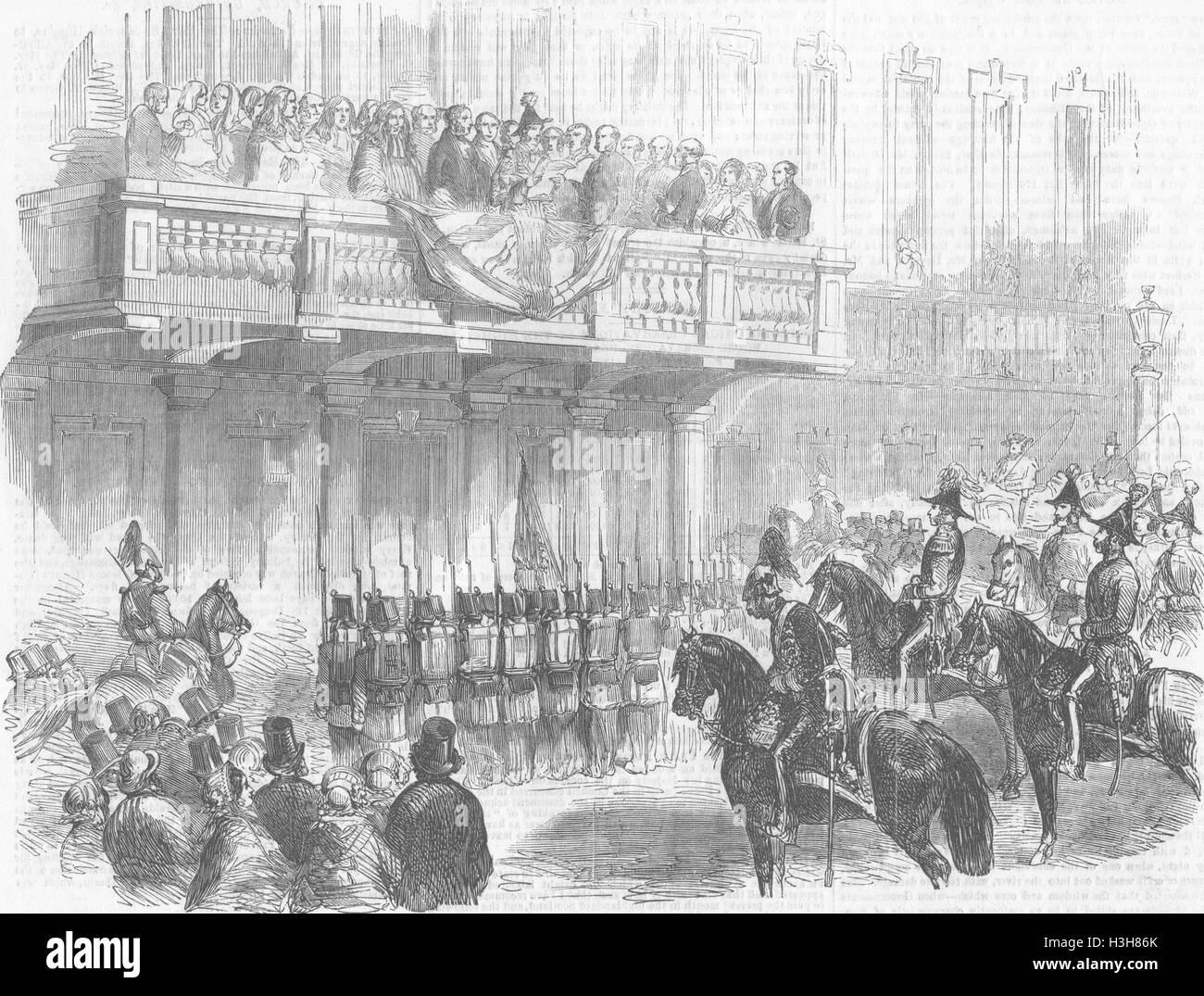 IRELAND Proclamation of Crimean peace, Dublin 1856. Illustrated London ...