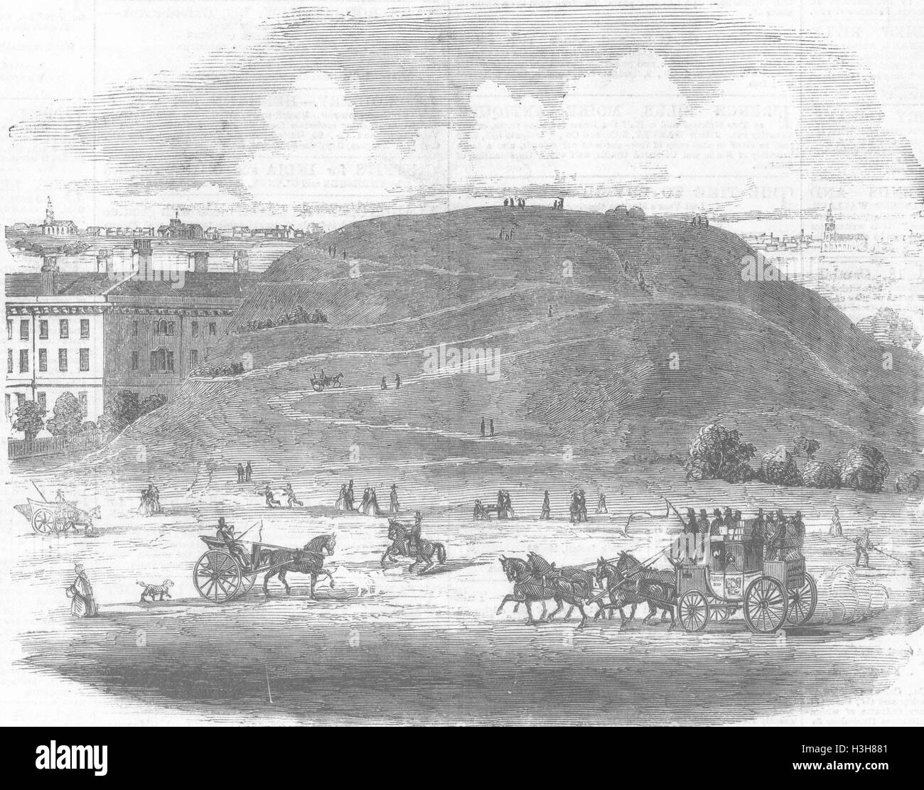 LONDON Whitechapel Mount, from drawing made, 1801 1860. Illustrated ...