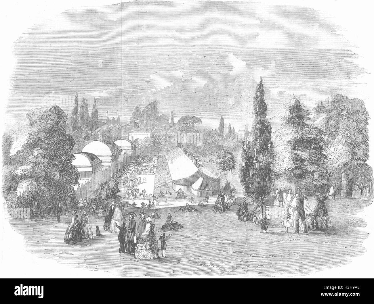 YORKS Fete, Duke of Norfolk, Botanic Gdns, Sheffield 1857. Illustrated ...