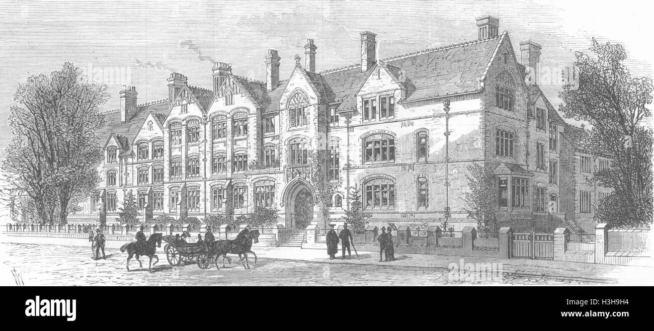 LANCS Dalton student Hall, Manchester University 1882. Illustrated ...