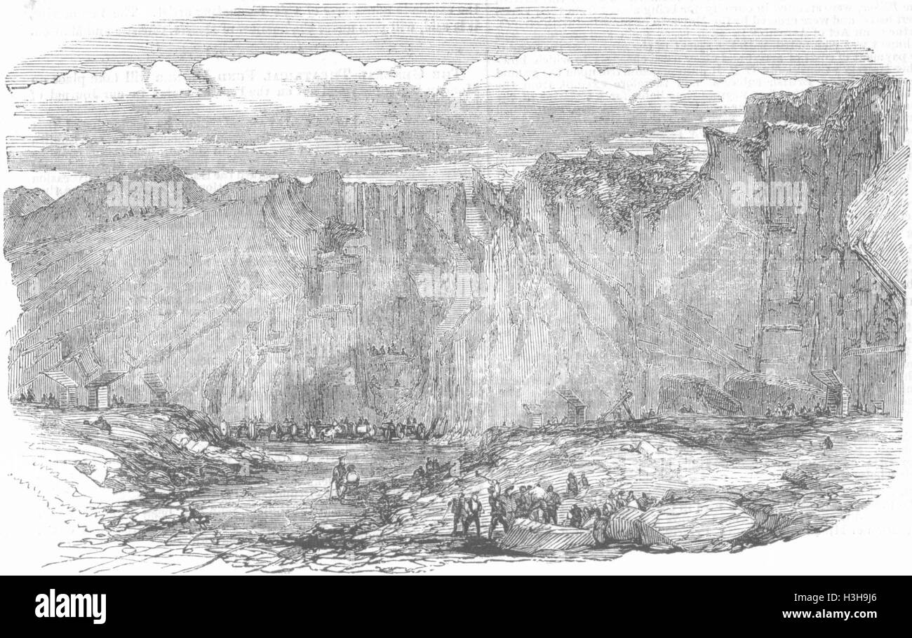 SCOTLAND granite quarries, Rubislaw, nr Aberdeen 1857. Illustrated ...