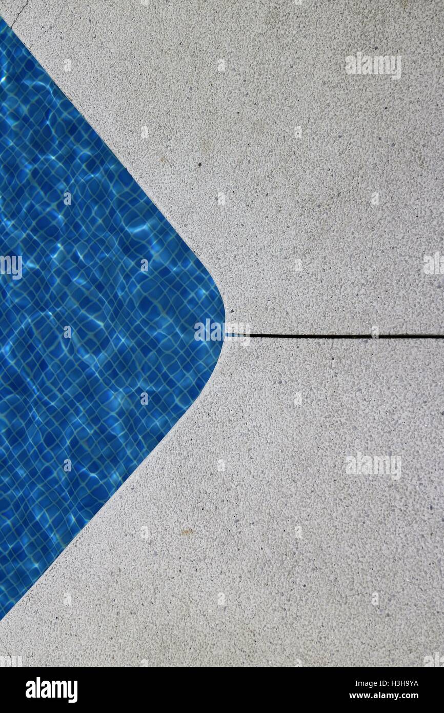 Swimming pool corner edges Stock Photo - Alamy