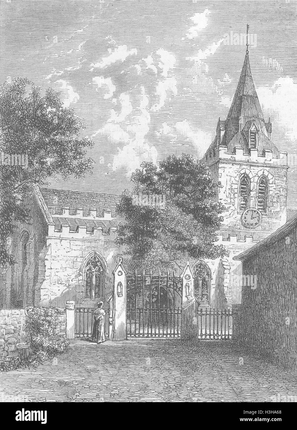 Hawarden church 1880 hi-res stock photography and images - Alamy