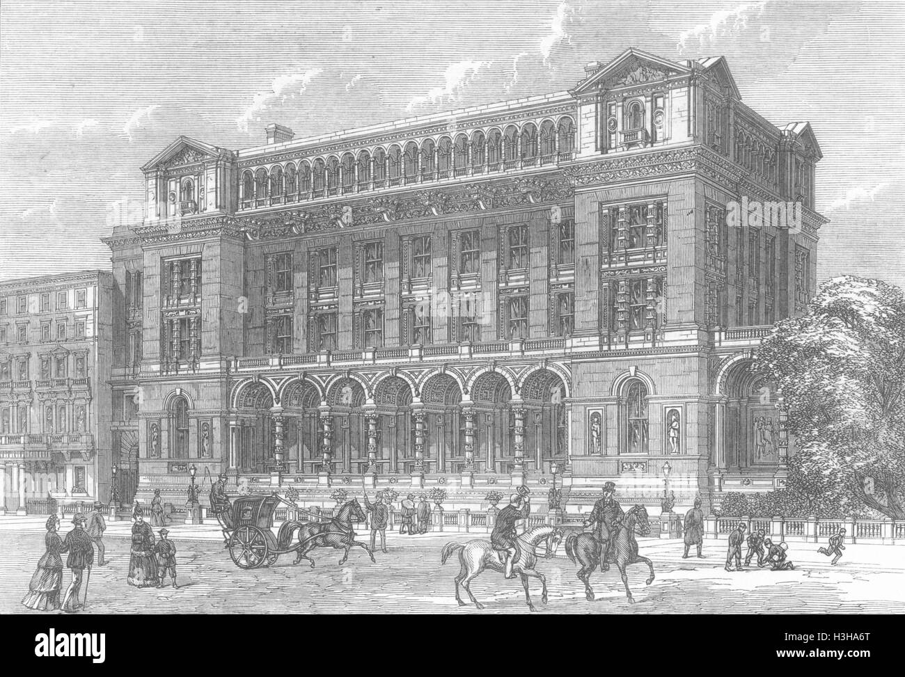 LONDON New Science Schools, South Kensington 1872. Illustrated London ...