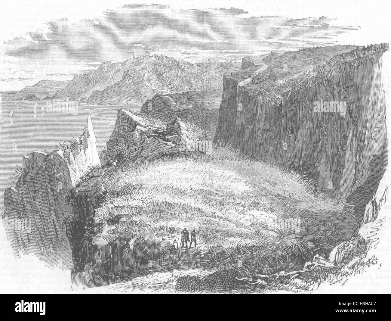 KENT Landslip nr Minster, Isle of Sheppey, Kent 1870. Illustrated ...