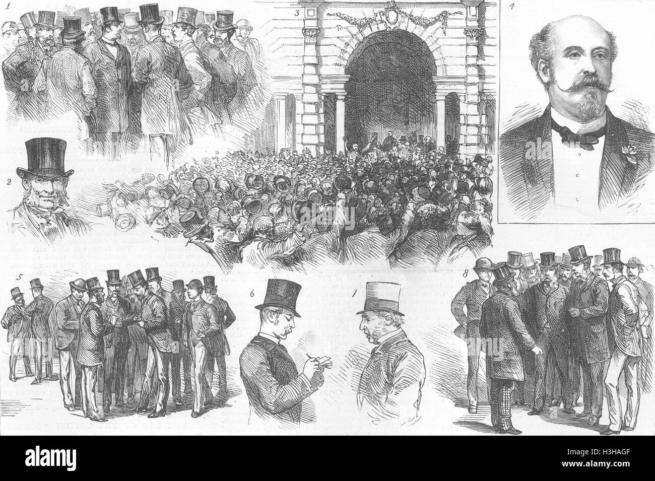 LANCS The Liverpool Cotton Corner 1881. The Graphic Stock Photo - Alamy