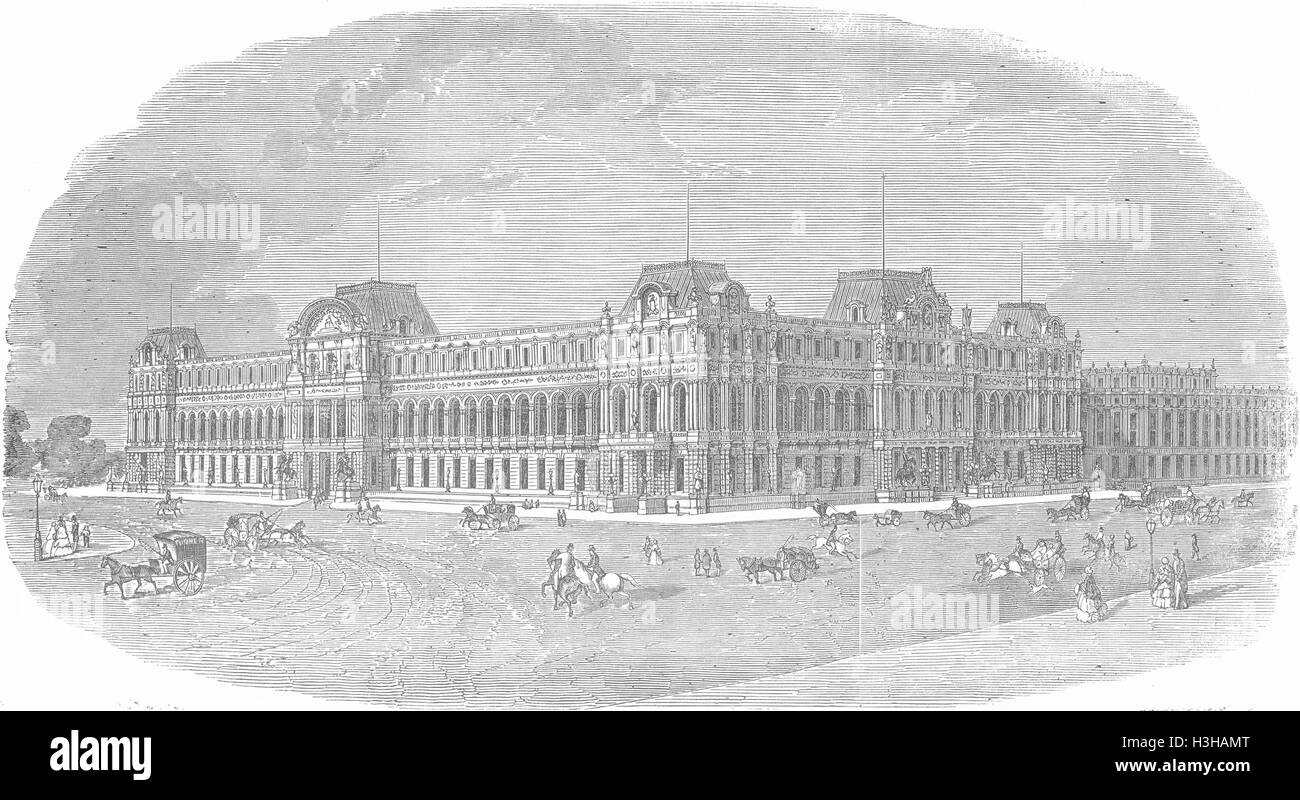 WHITEHALL 7th prize design, War & Foreign Office 1857. Illustrated ...