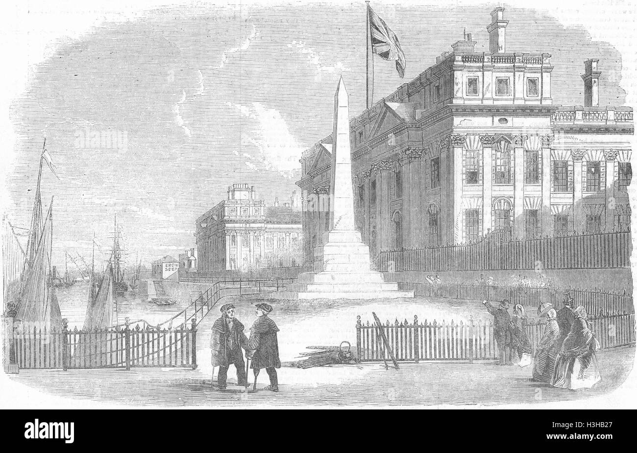 LONDON Bellot Memorial, Greenwich 1856. Illustrated London News Stock ...