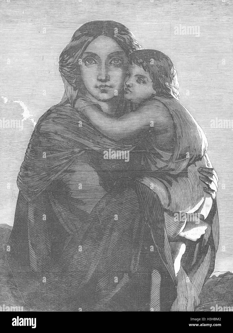 PORTRAITS Lady and child 1852. Illustrated London News Stock Photo - Alamy