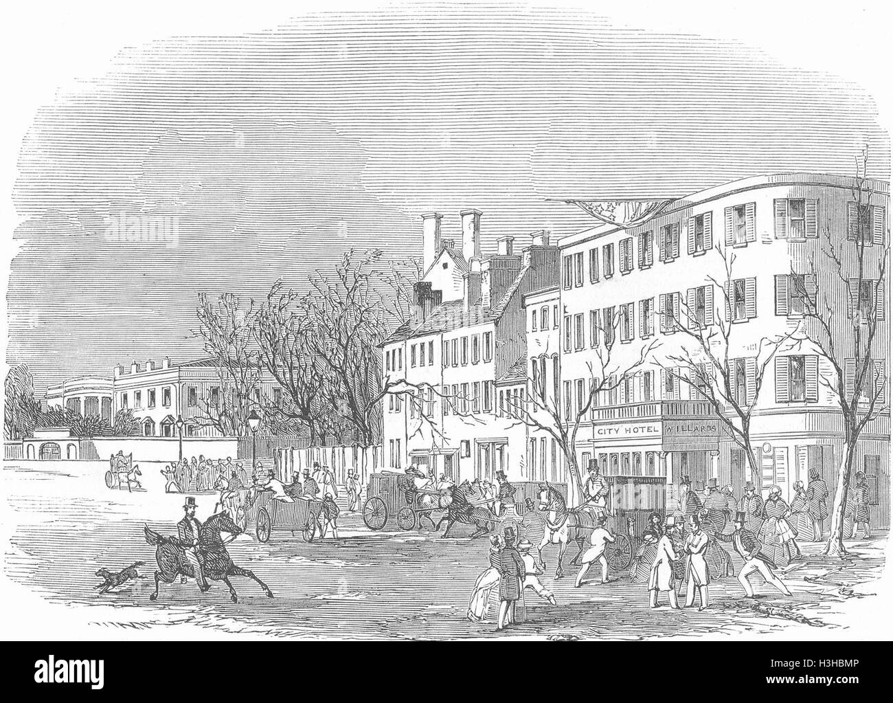 WASHINGTON White House- 1853. Illustrated London News Stock Photo - Alamy