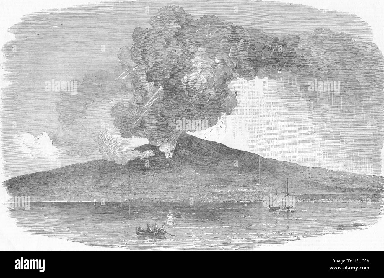 Sea eruption Black and White Stock Photos & Images - Alamy