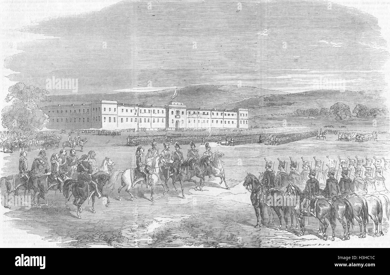 ROMANIA Review of Austrian Troops, Bucharest 1856. Illustrated London ...
