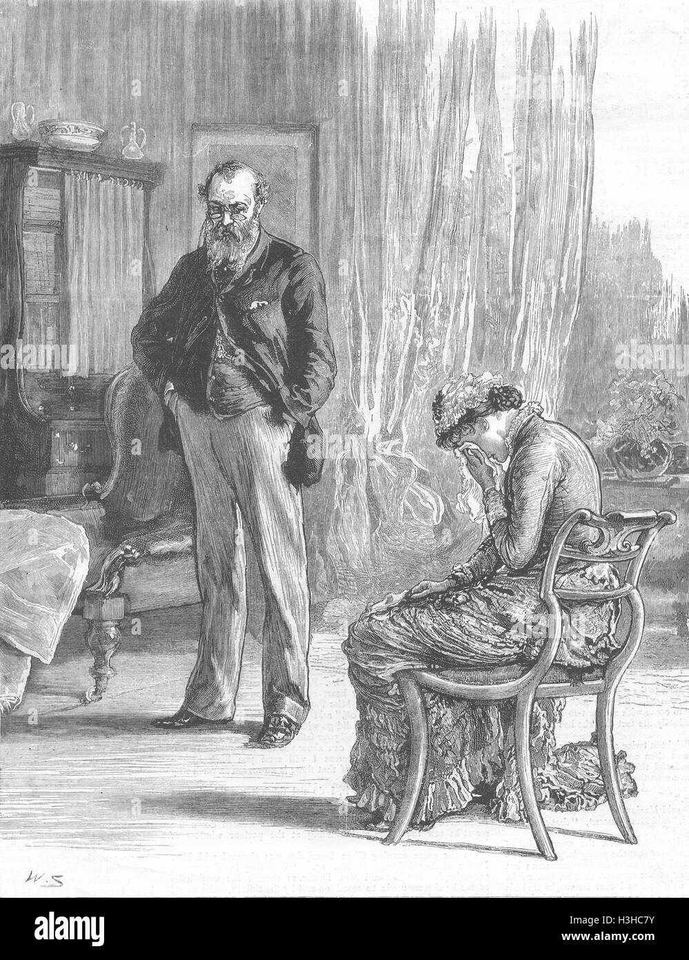 PORTRAITS The poor mother sobbed 1882. The Graphic Stock Photo - Alamy