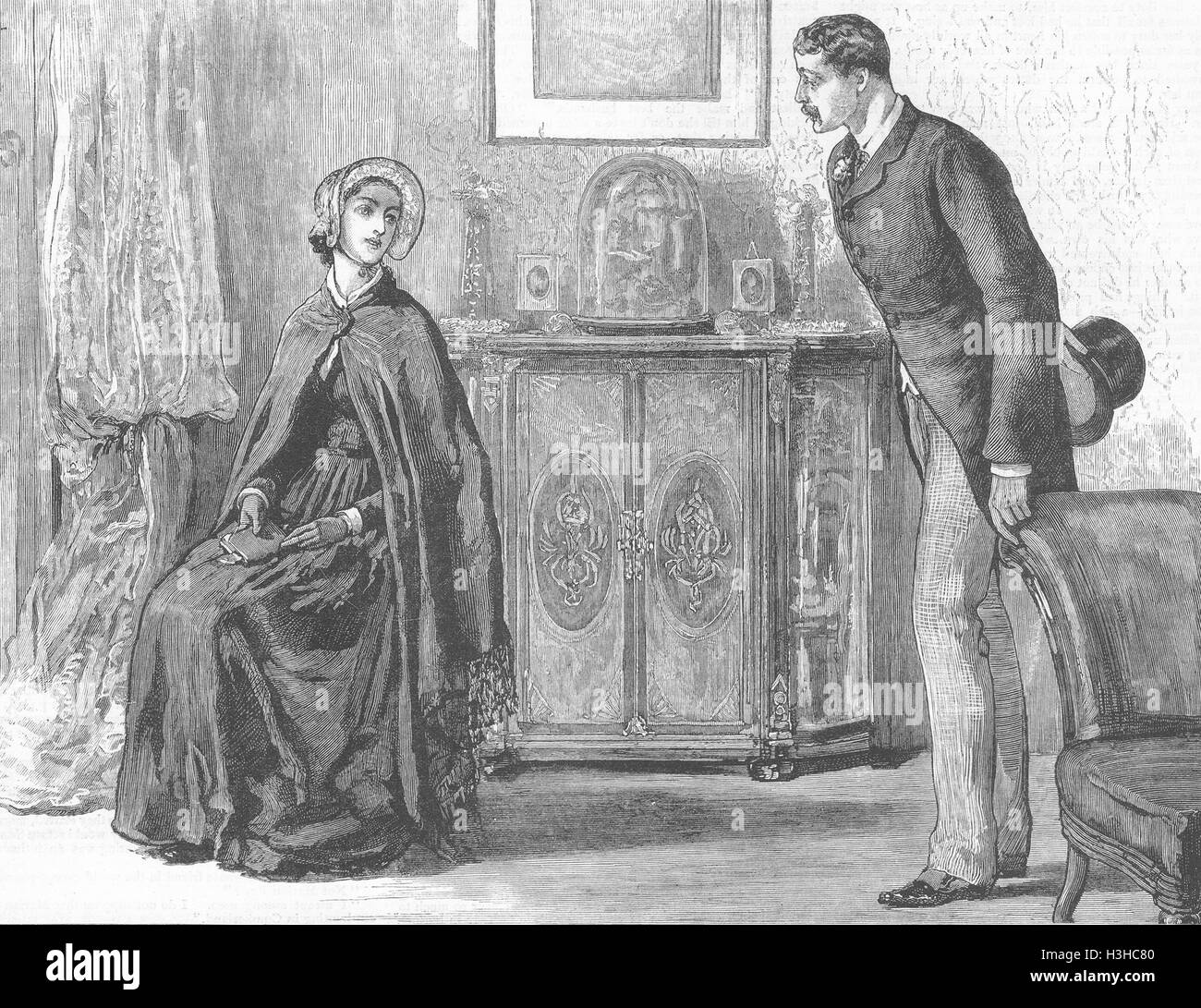 ROMANCE Is Mrs Roden here? Lord Hampstead 1882. The Graphic Stock Photo ...