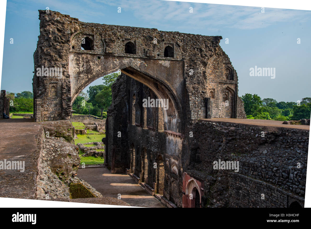 An old fort built by Mughal emperor in Madhya Pradesh, India Stock ...