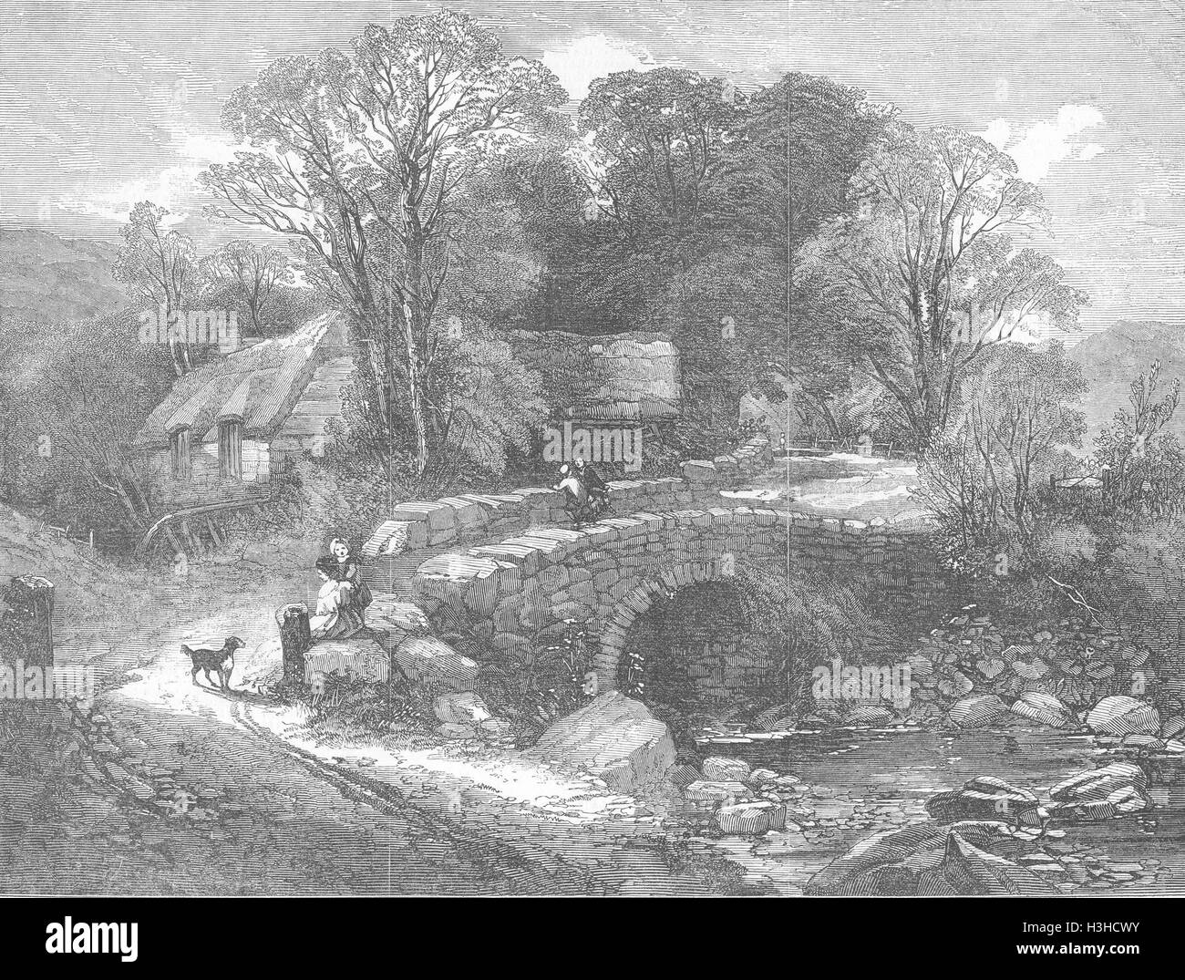 FAMILIES Miller's home 1850. Illustrated London News Stock Photo - Alamy