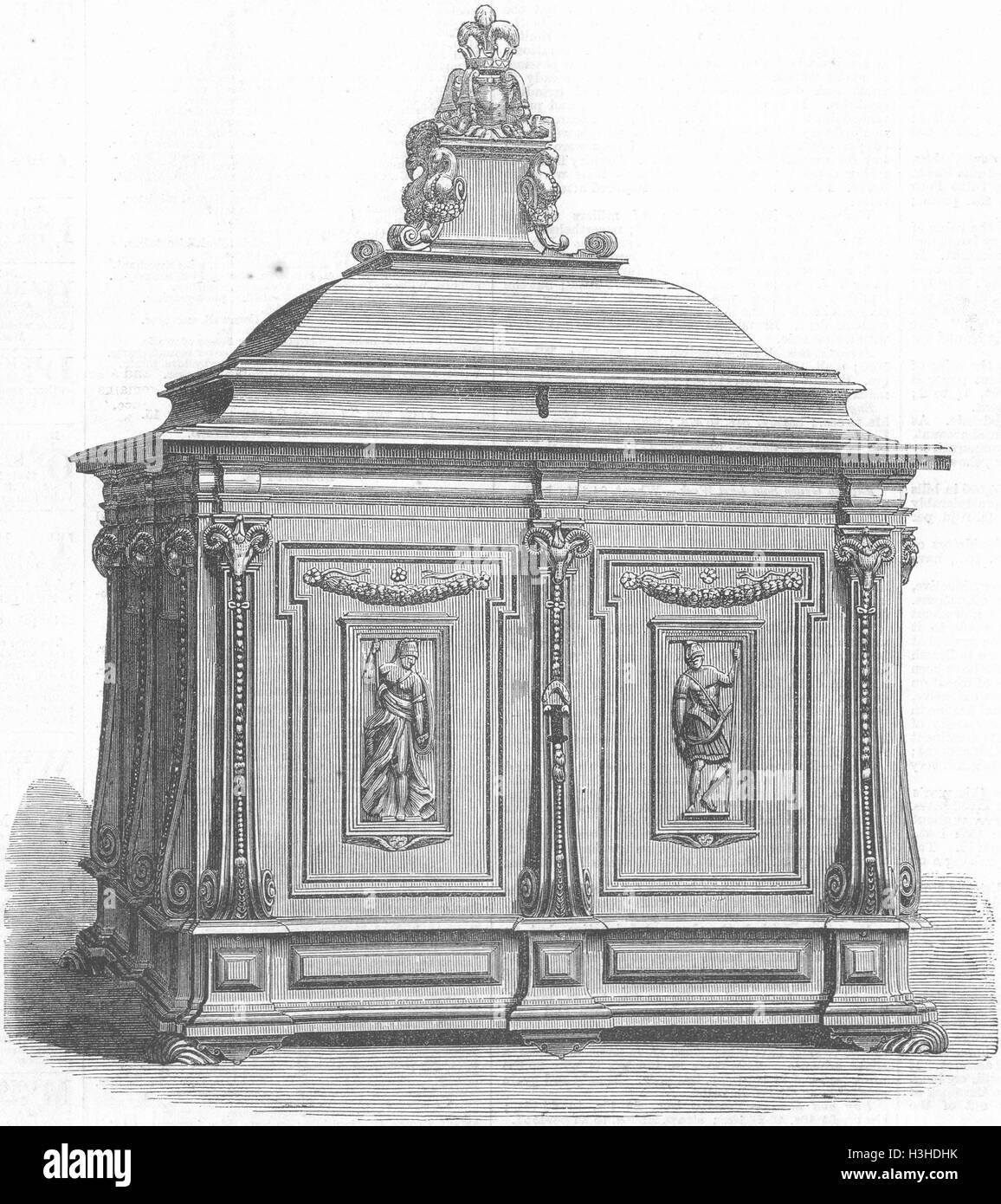 LEEDS Steel casket, National Exhibition of art 1868. Illustrated London ...