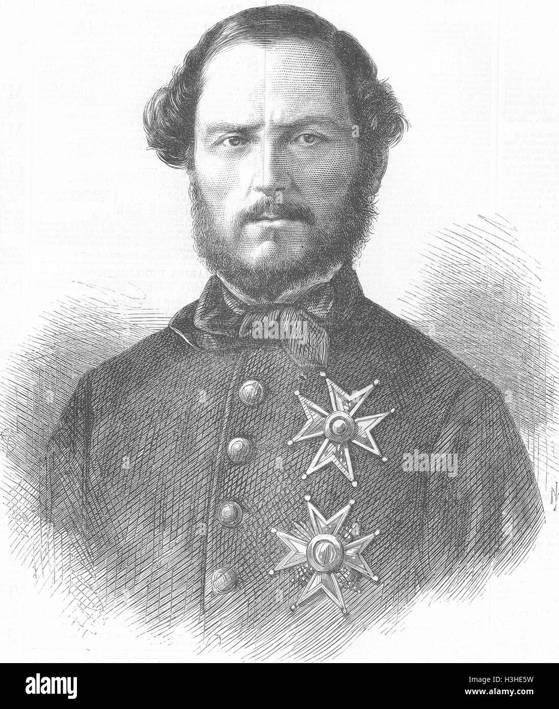 MILITARIA General Prim 1868. Illustrated London News Stock Photo - Alamy