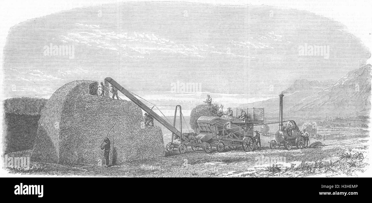 Old threshing machine 19th century hi-res stock photography and images ...