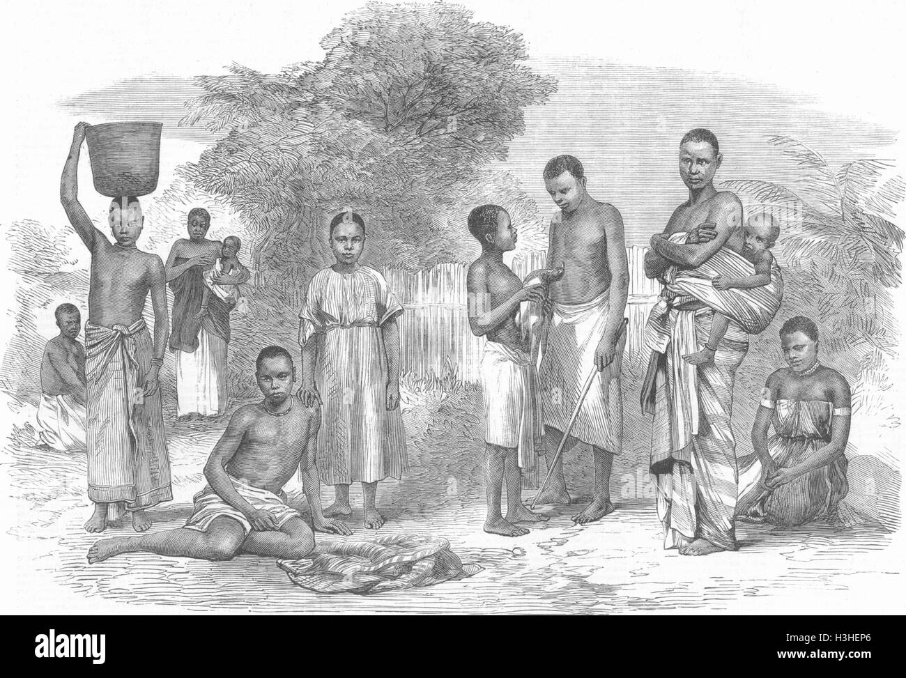 MALAWI Mang'anja & Ajawa Tribes, Zambesi 1864. Illustrated London News ...