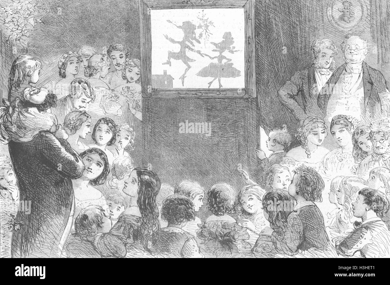 THEATRE The Shadow dance 1861. Illustrated London News Stock Photo - Alamy