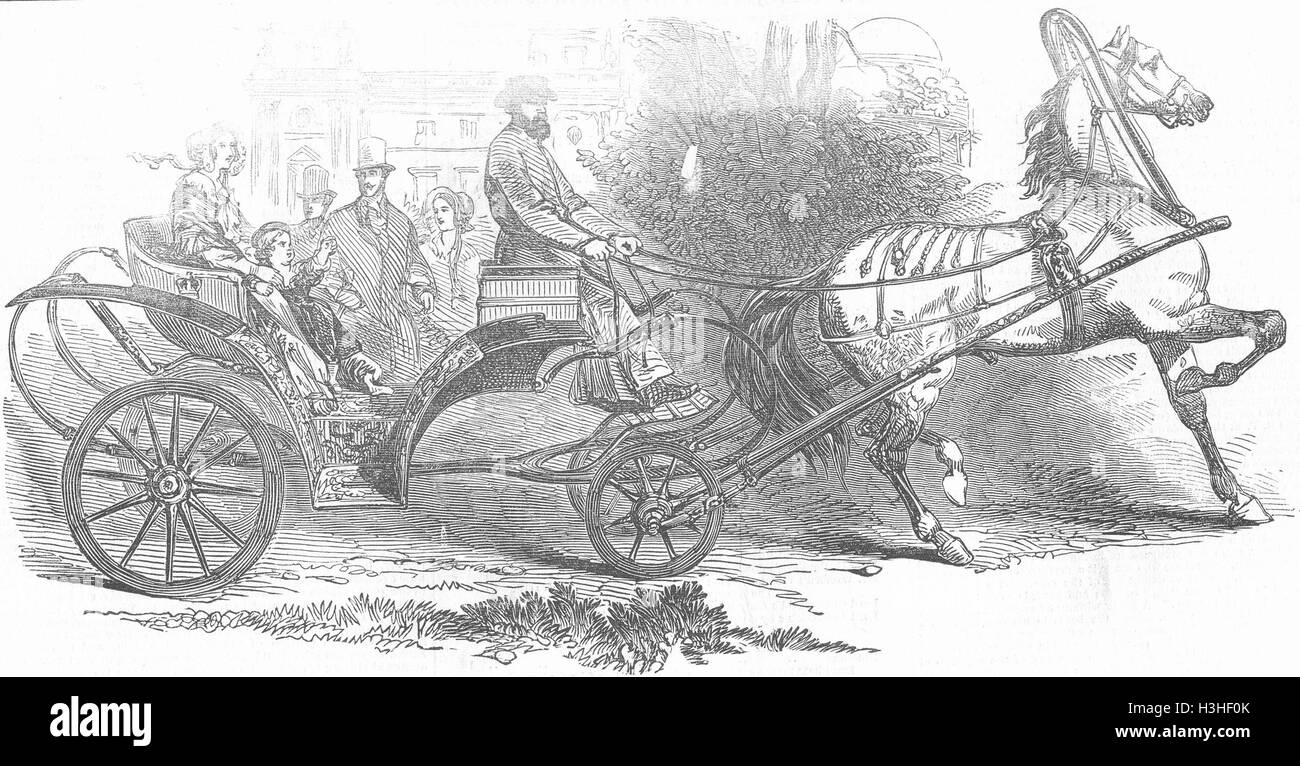 RUSSIA Droshky, Prince Albert, by Russian Tsar 1845. Illustrated London ...