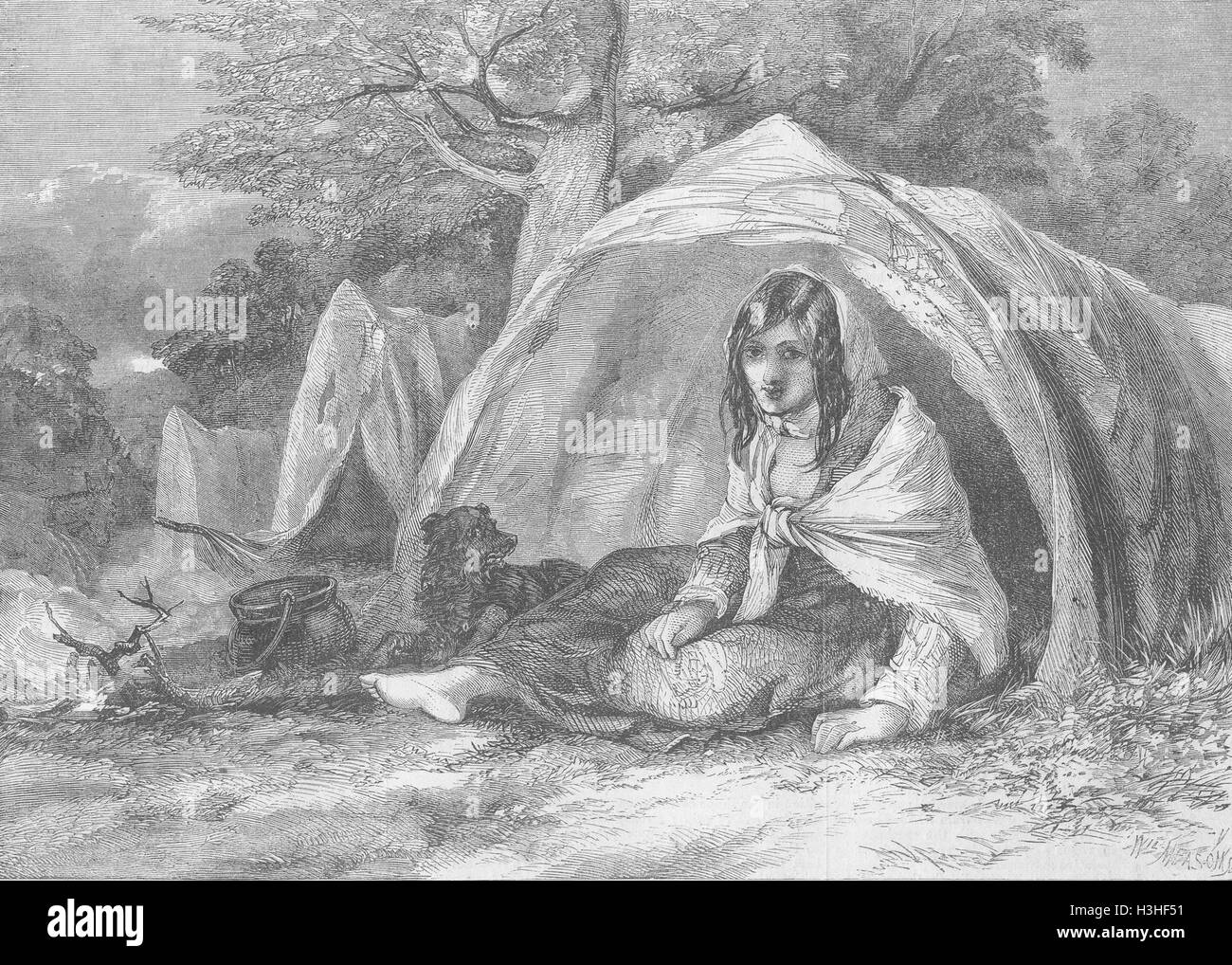 PORTRAITS Sinfi Smith 1851. Illustrated Times Stock Photo - Alamy