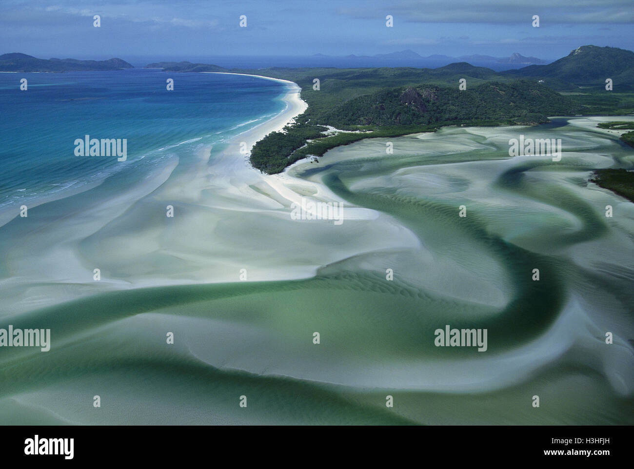 Hill Inlet and Whitehaven Beach Stock Photo - Alamy