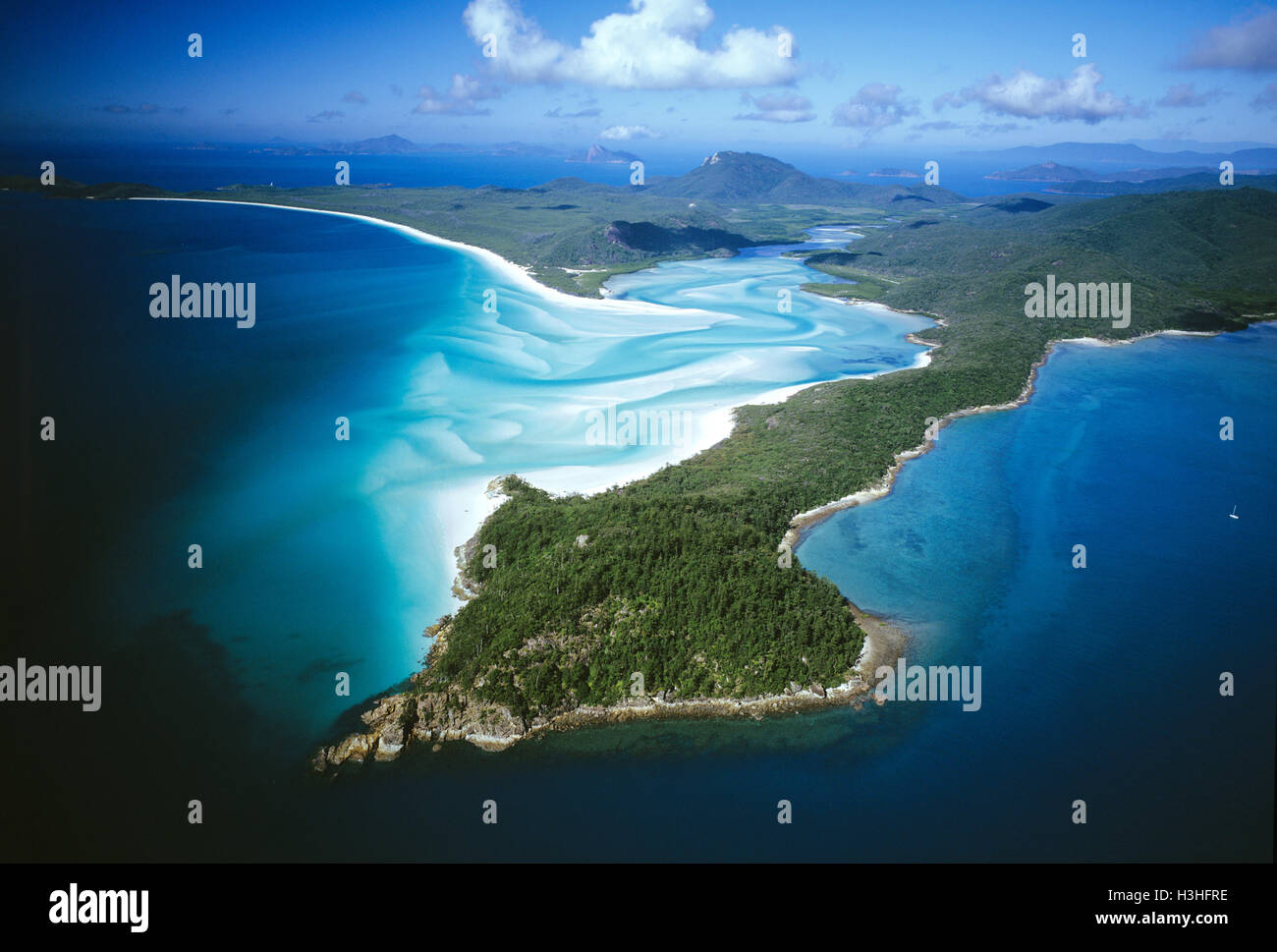 Aerial view whitehaven beach from hi-res stock photography and images ...