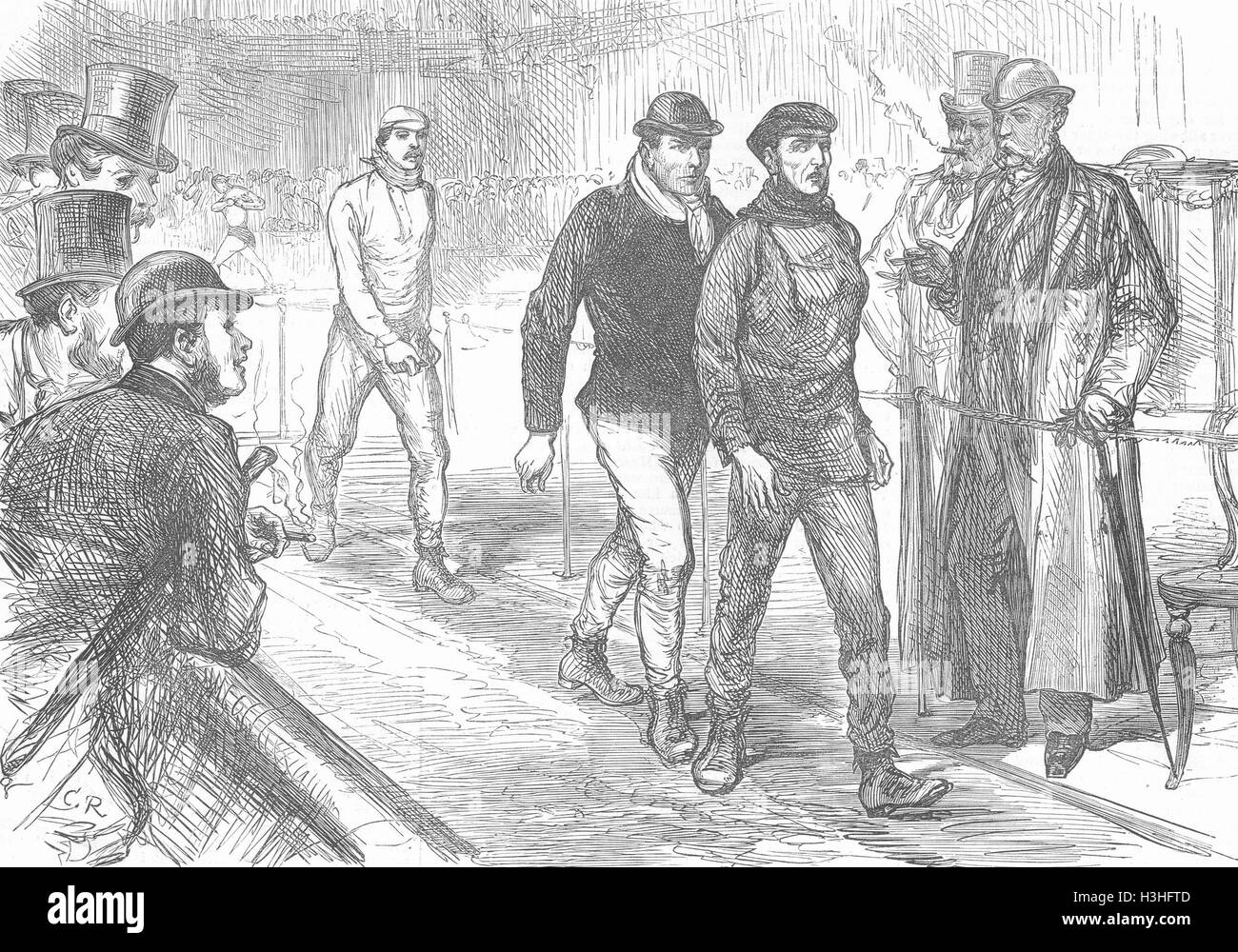 ISLINGTON Walking-match finish, agricultural hall 1878. Illustrated ...