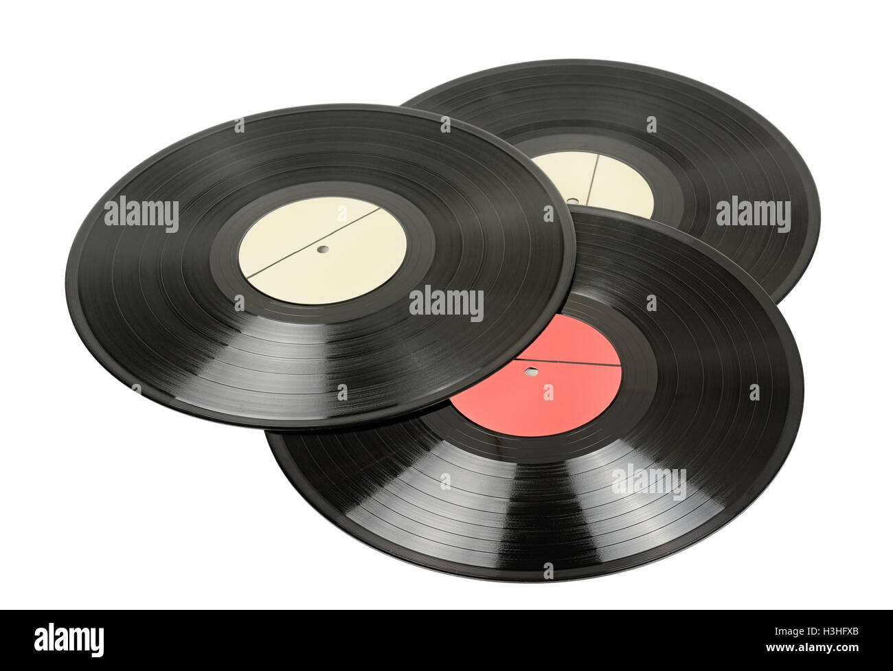 Vinyl discs isolated on white Stock Photo - Alamy