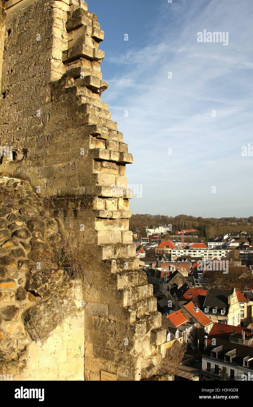 Town Centre seen from the monument remains of the historical Castle ...