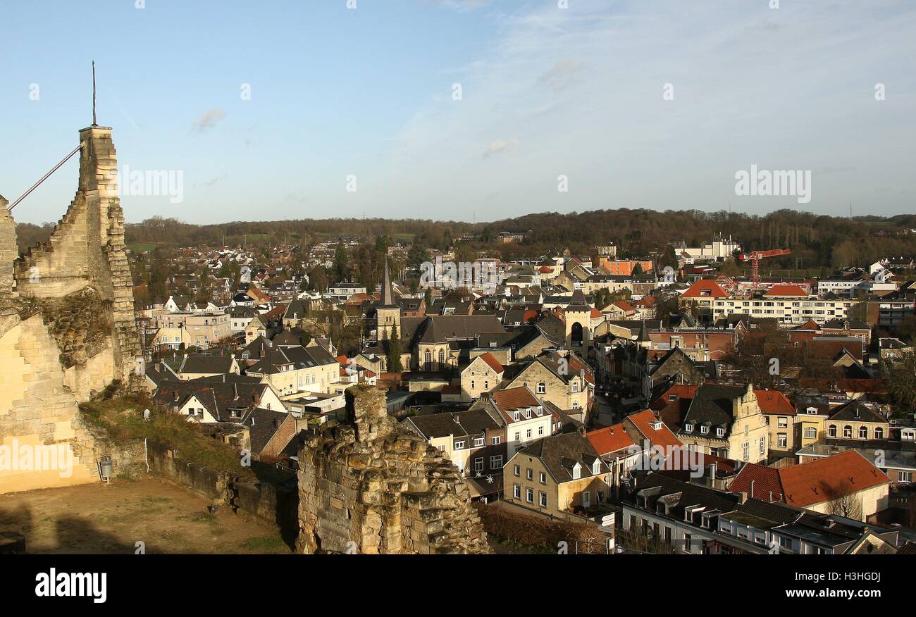 Town Centre seen from the monument remains of the historical Castle ...