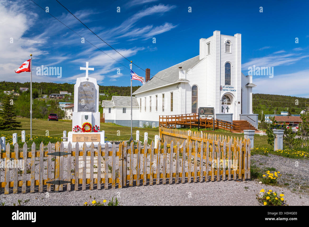 The St. Anthony United Church in St. Anthony, Newfoundland and Labrador ...
