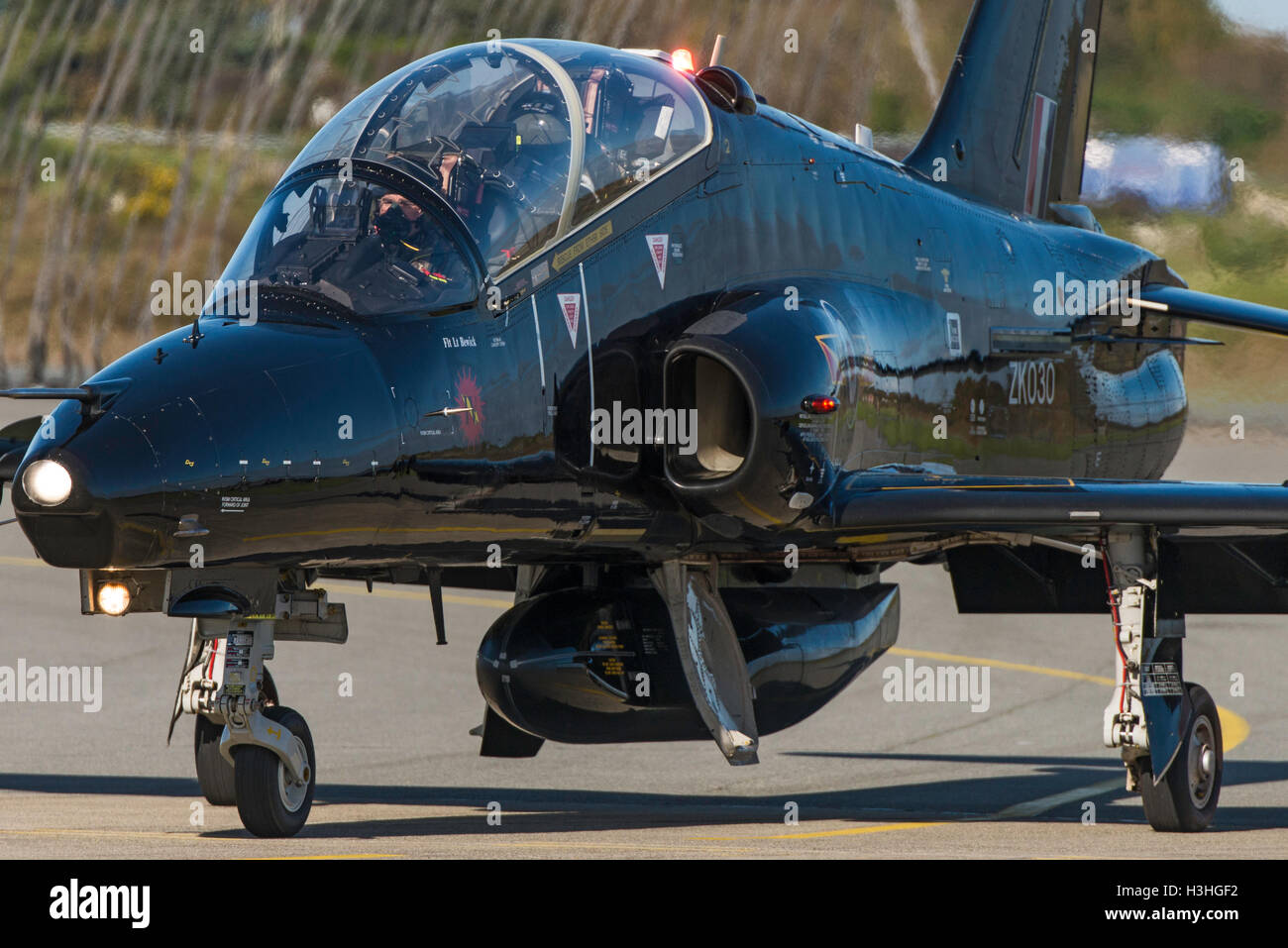 T2 Hawk fast jet. Raf Valley Anglesey North Wales Uk Stock Photo - Alamy