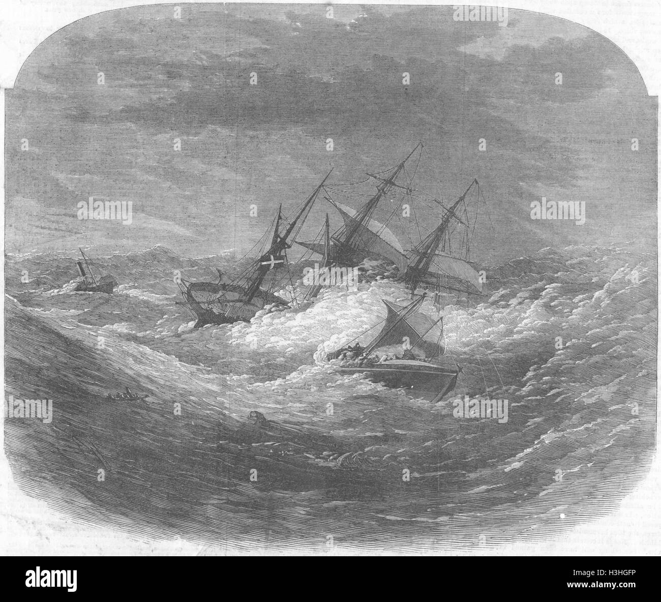 RAMSGATE Lifeboat Bradford, Danish Aurora Borealis 1867. Illustrated ...