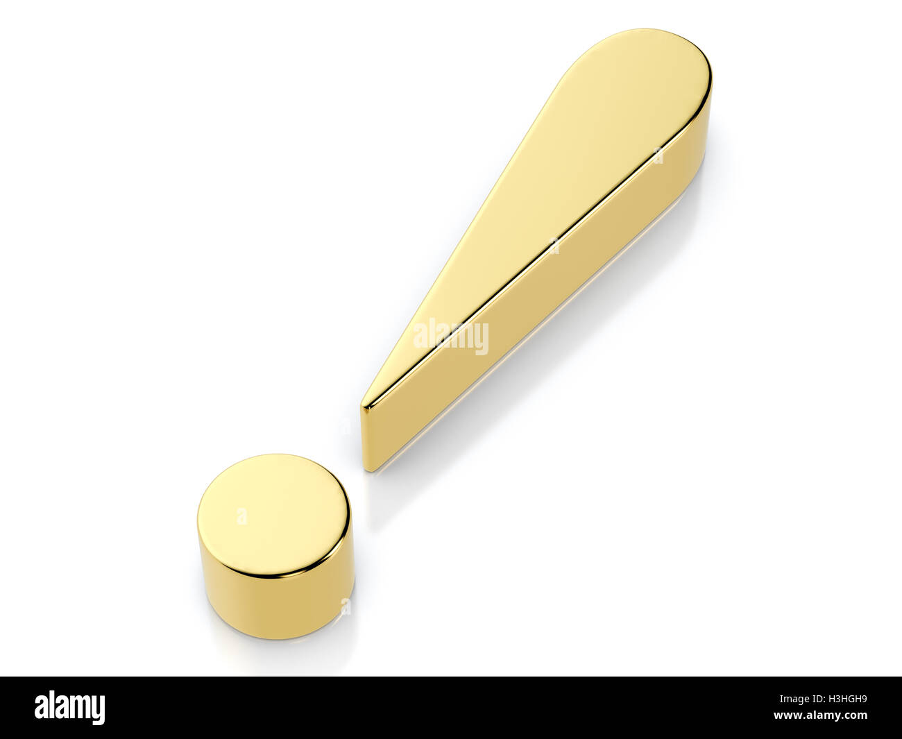 Gold exclamation mark symbol on hi-res stock photography and images - Alamy