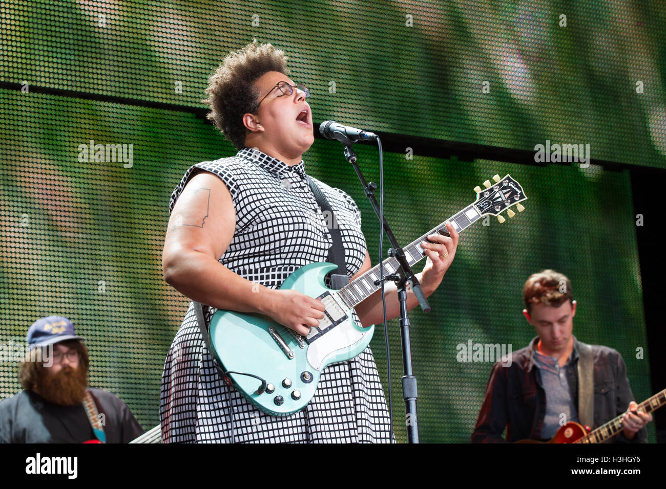 Brittany Howard lead singer and guitarist and Alabama Shakes performs ...