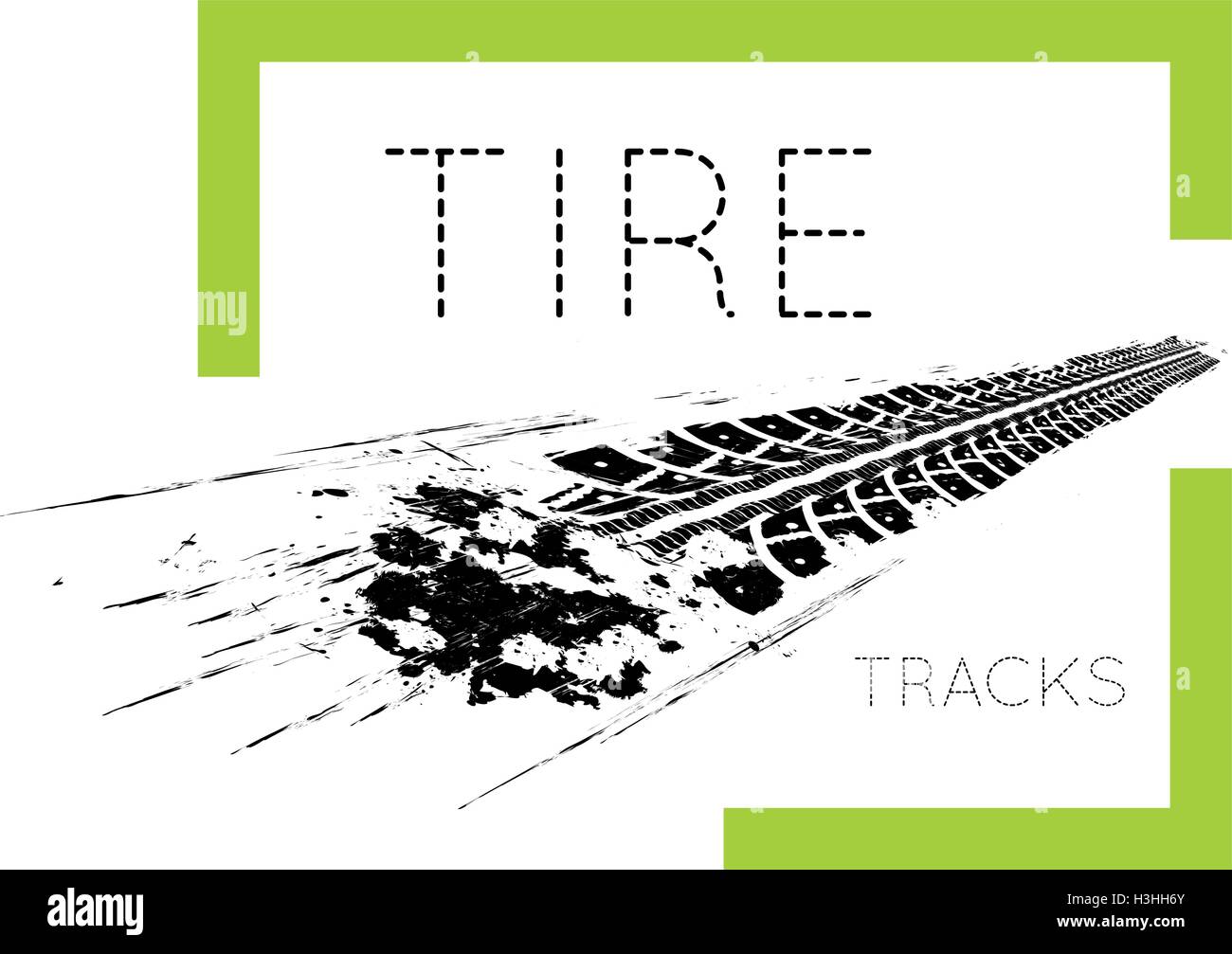 White marks on road Stock Vector Images - Alamy