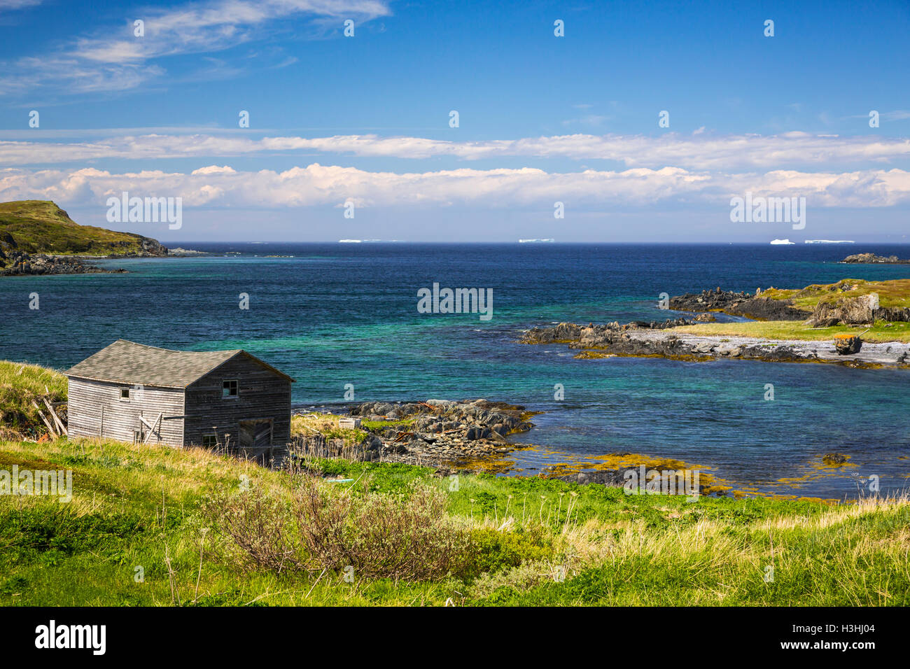 A fish stage near St. Anthony, Newfoundland and Labrador, Canada Stock ...