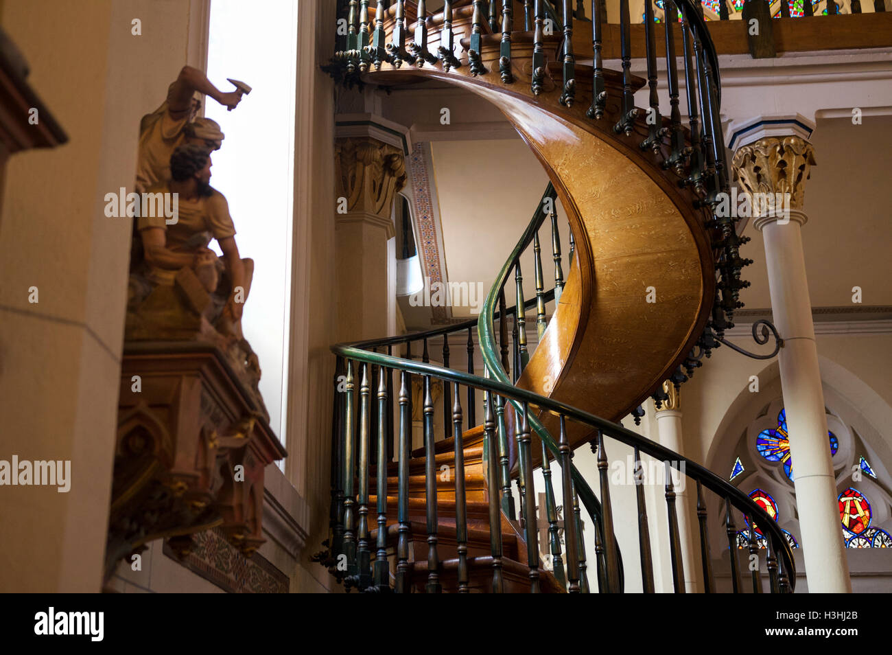 Loretto chapel staircase hi-res stock photography and images - Alamy