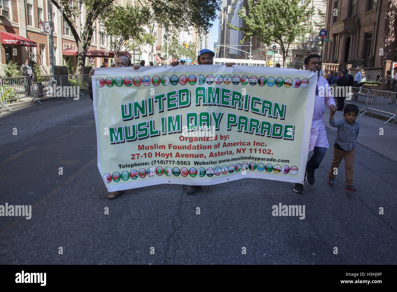 United American Muslim Day Parade on Madison Avenue in New York City ...